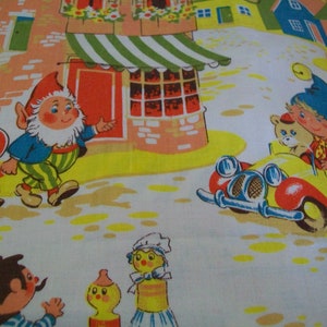 Noddy Fabric Vintage Noddy in Toy Land & Friends Fabric Good Quality ...