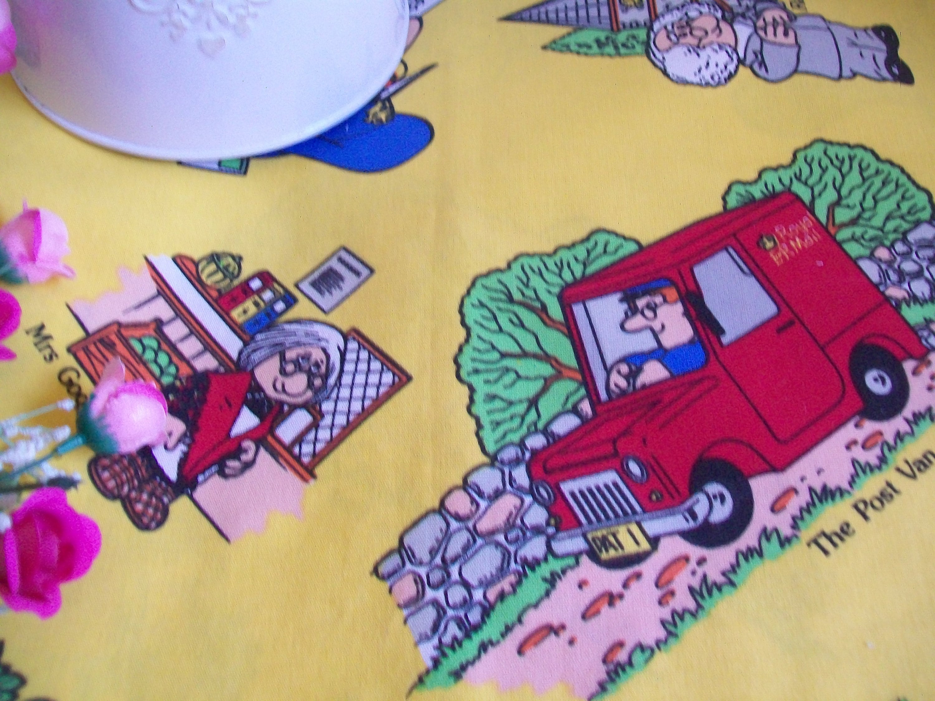 Postman Pat Fabric 1980s on a White or Yellow Background. - Etsy