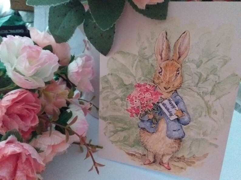 Peter Rabbit Happy Birthday Greetings Cards and Blank Cards - Etsy