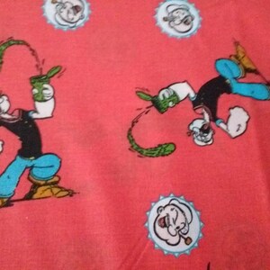Popeye Fabric Vintage 1950s 1970s 1980s Excellent Condition by King ...