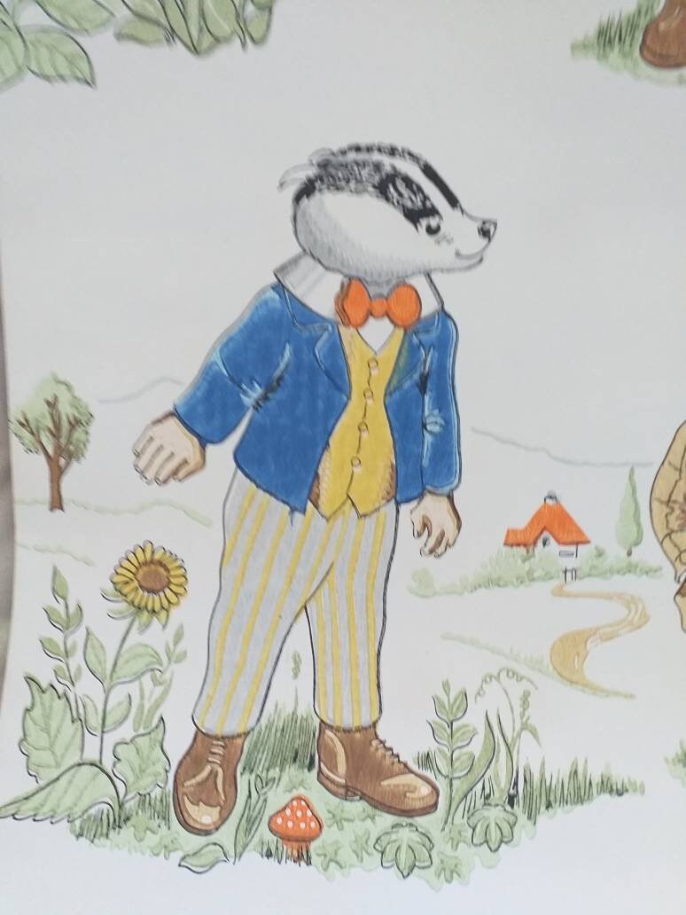 Rupert Bear Wallpaper RARE Vintage Brown Face Rupert Wallpaper - Etsy