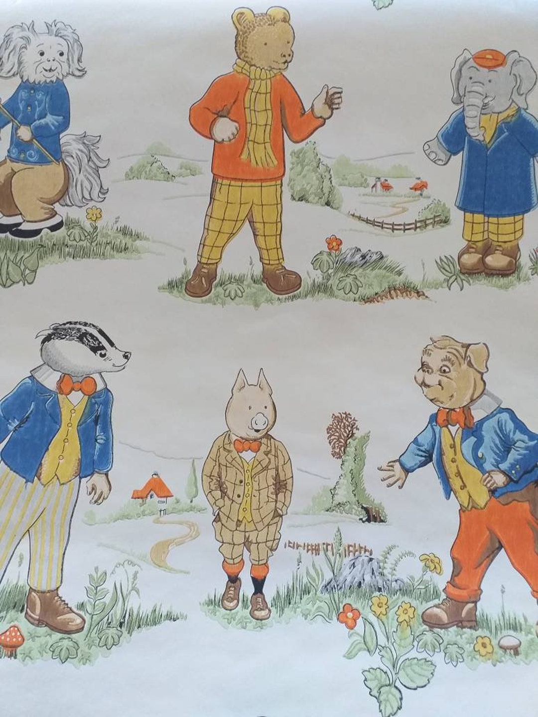 Rupert Bear Wallpaper RARE Vintage Brown Face Rupert Wallpaper From ...