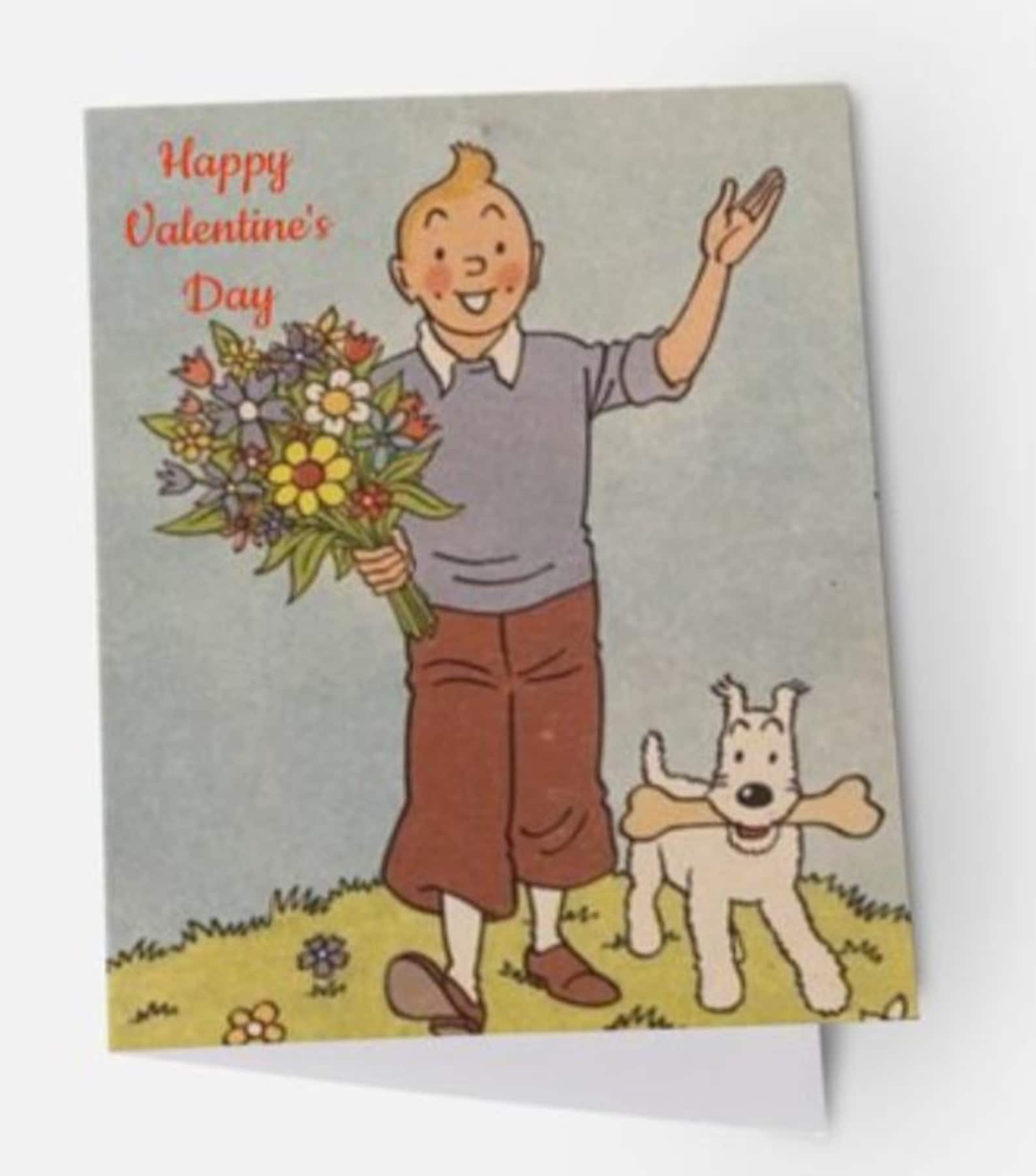Tintin & Snowy Happy Birthday and Greetings Cards Gorgeous Tintin and ...