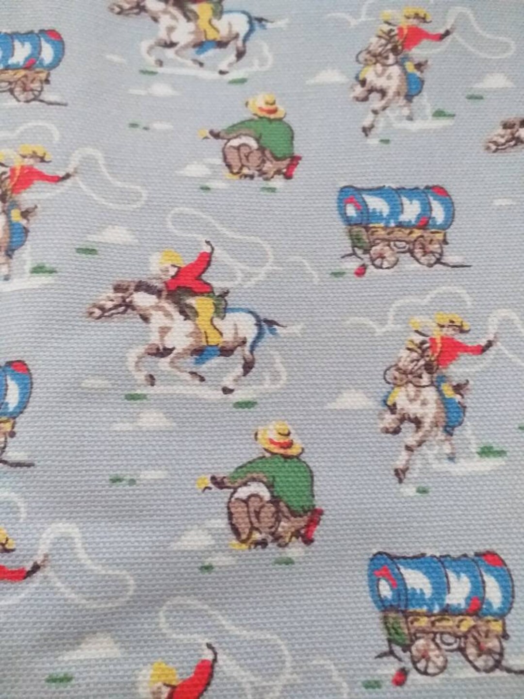 Cath Kidston Unused Cowboy Blue or White Fabrics. Vintage Childrens ...