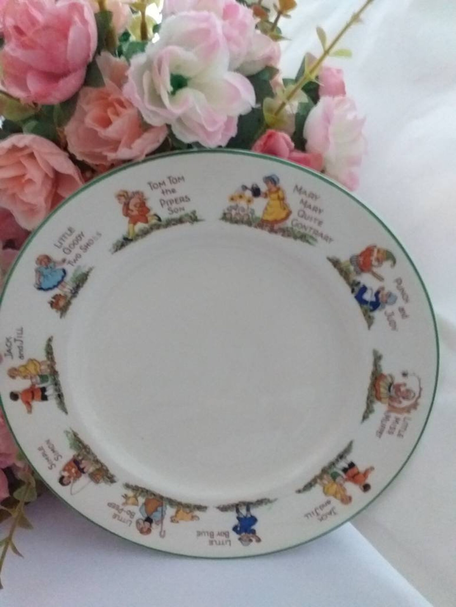 Morley Ware 1930s Nursery Rhymes Breakfast Set and 2 Plates by Morley ...