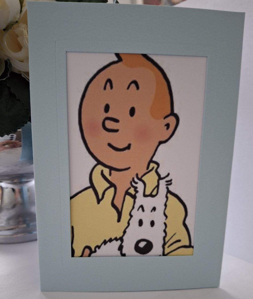Tintin Greetings Cards - Handmade Tintin and Snowy Cards 15.5 X 11 Cms ...