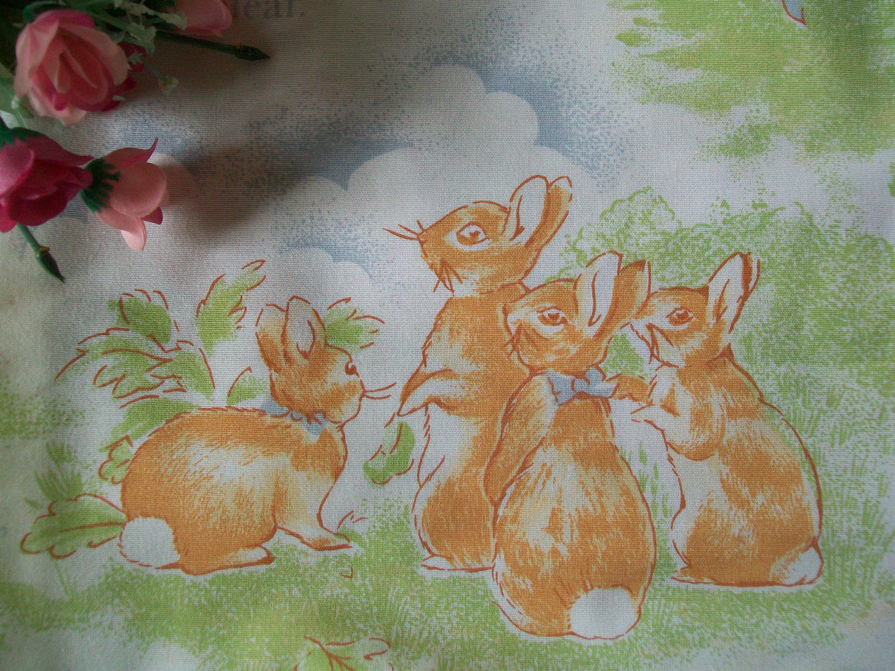 Peter Rabbit 1980s Fabric & Lovely Vintage Beatrix Potter - Peter ...