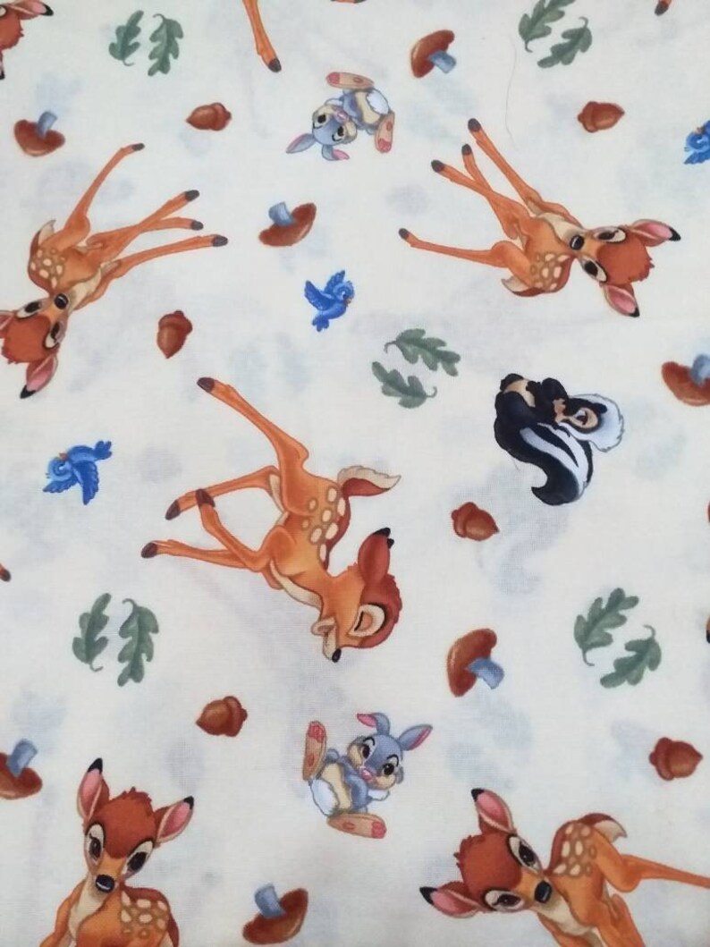 Disney Bambi Fabric Vintage Style Bambi & Disney Gorgeous Cotton ...