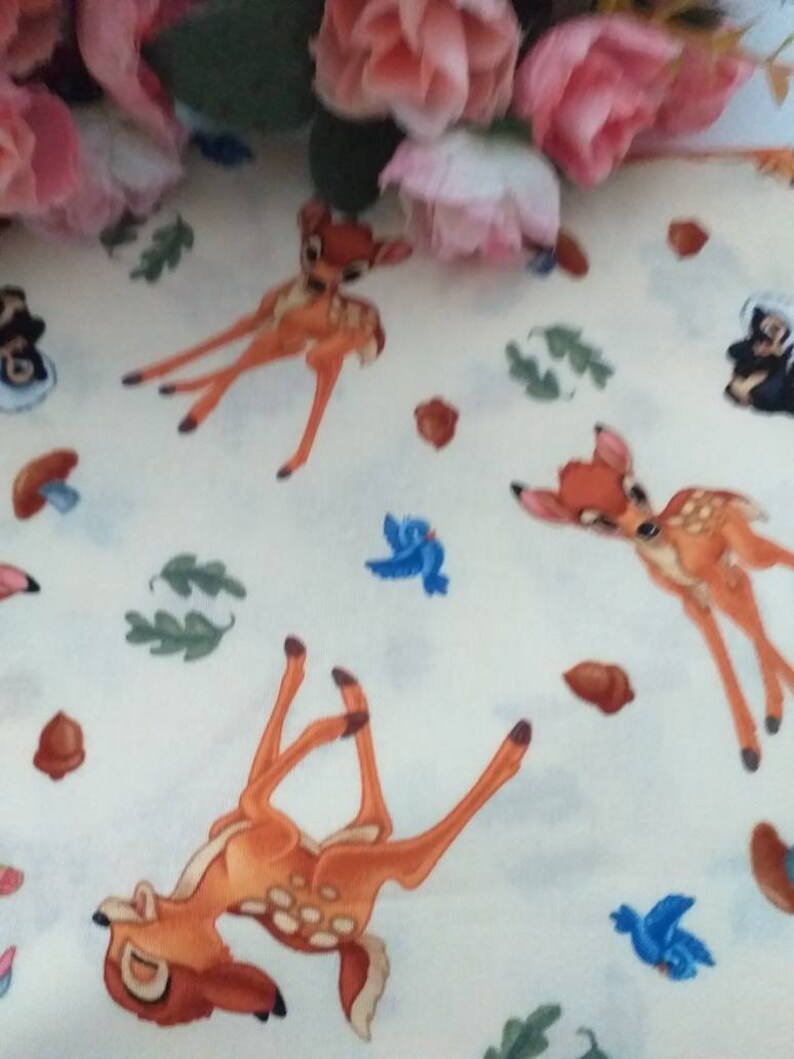 Disney Bambi Fabric Vintage Style Bambi & Disney Gorgeous Cotton ...
