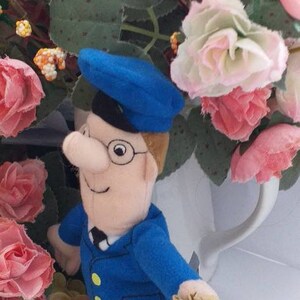 Postman Pat Fabric 1980s on a White or Yellow Background. Vintage ...