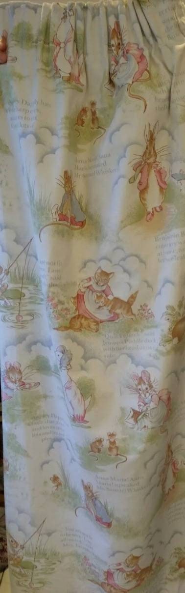Peter Rabbit 1980s Fabric & Lovely Vintage Beatrix Potter - Peter ...