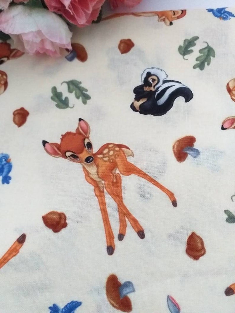Disney Bambi Fabric Vintage Style Bambi & Disney Gorgeous Cotton ...