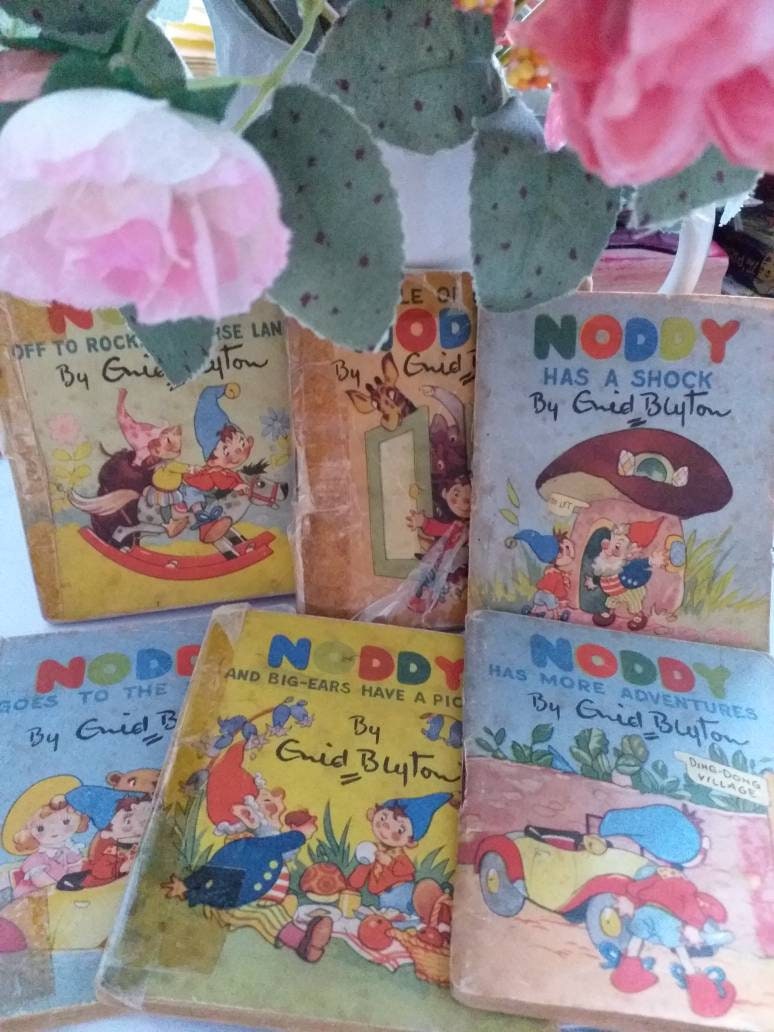 The Tiny Noddy Book Collection 1st Edition 1950 Nu 1- 6 Noddy Soft Toys ...