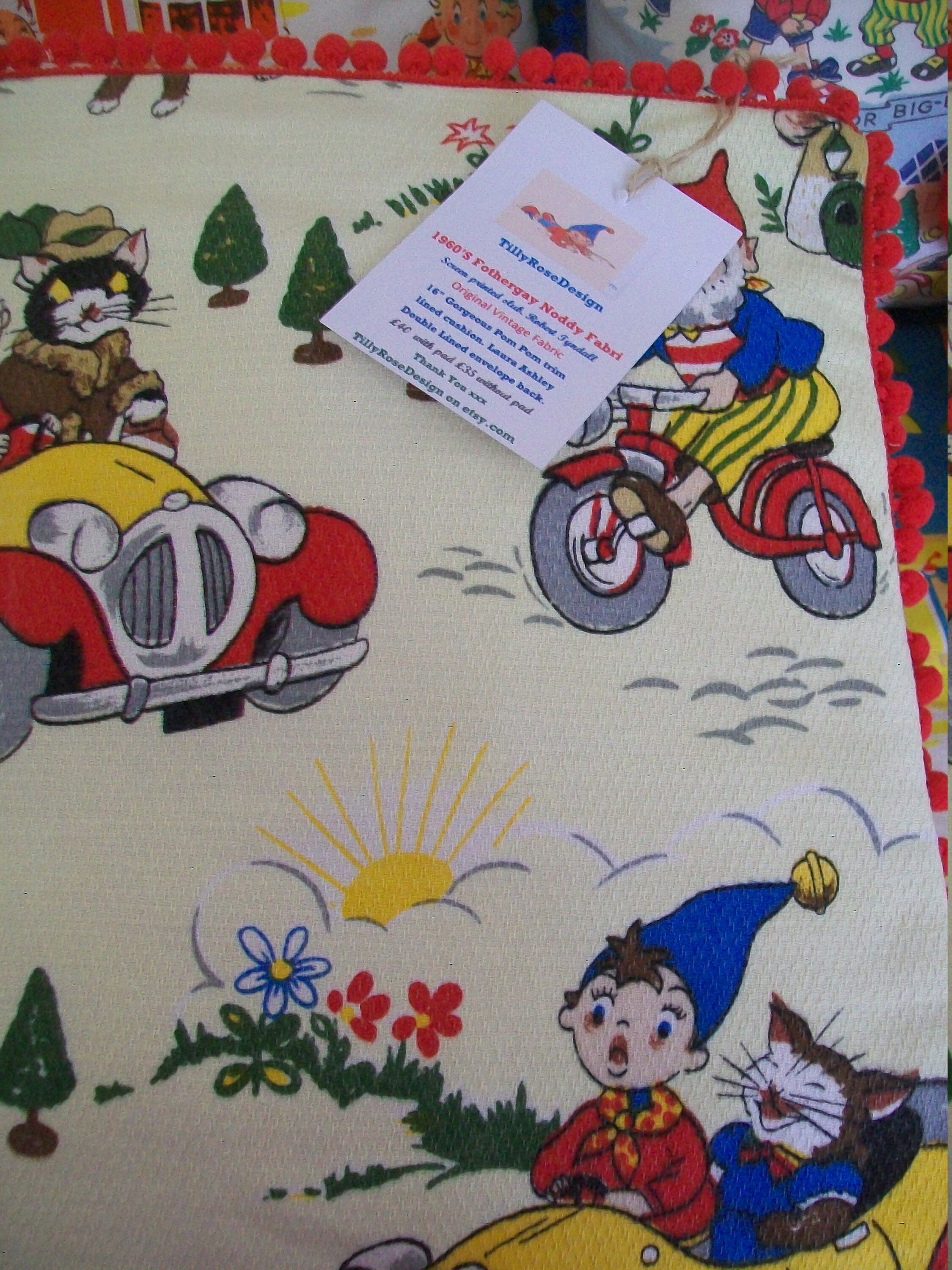 Noddy Fabric Vintage Noddy in Toy Land & Friends Fabric Good - Etsy UK