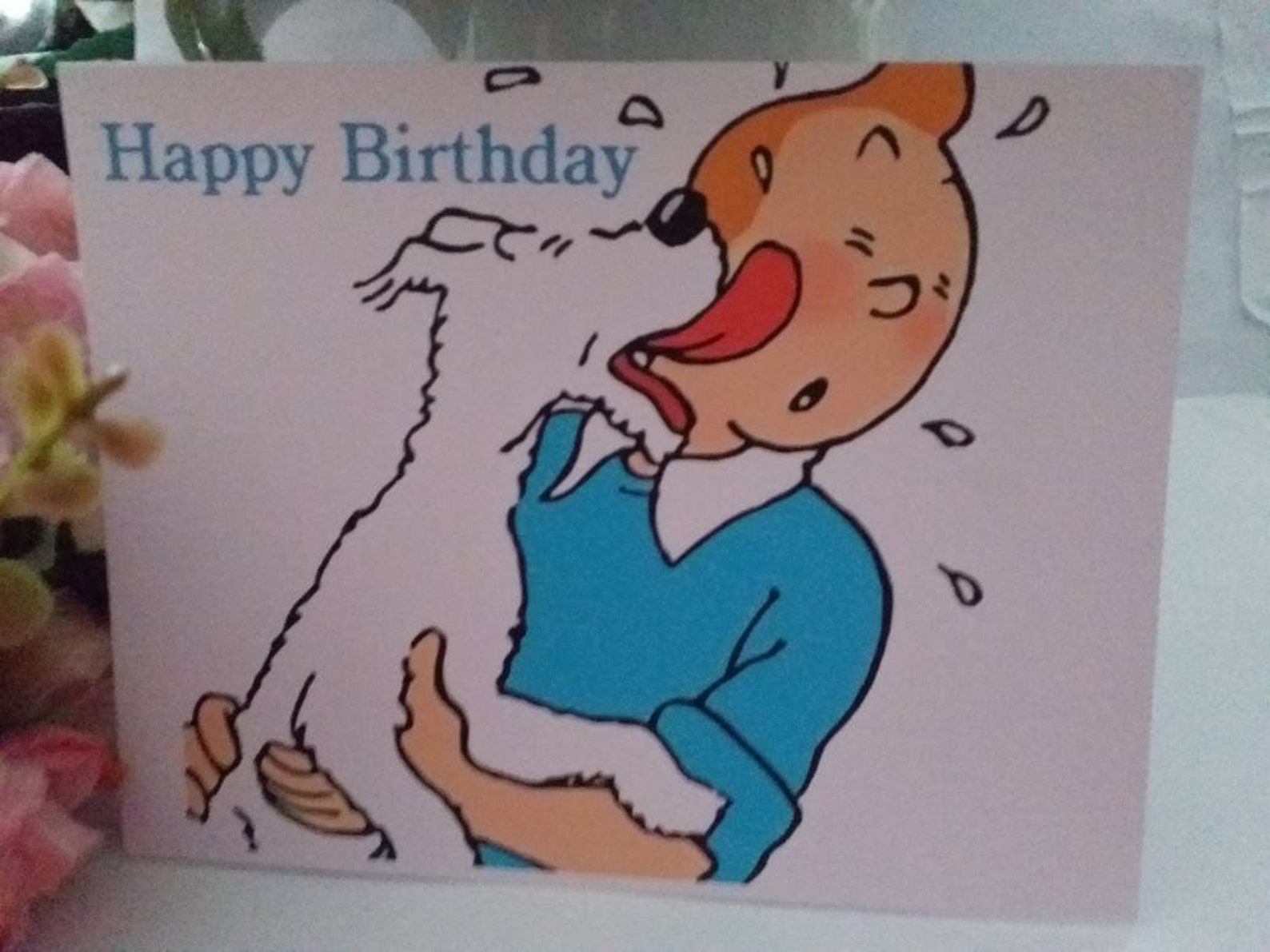 Tintin Greetings Cards Happy Birthday and Blank Tintin and - Etsy UK