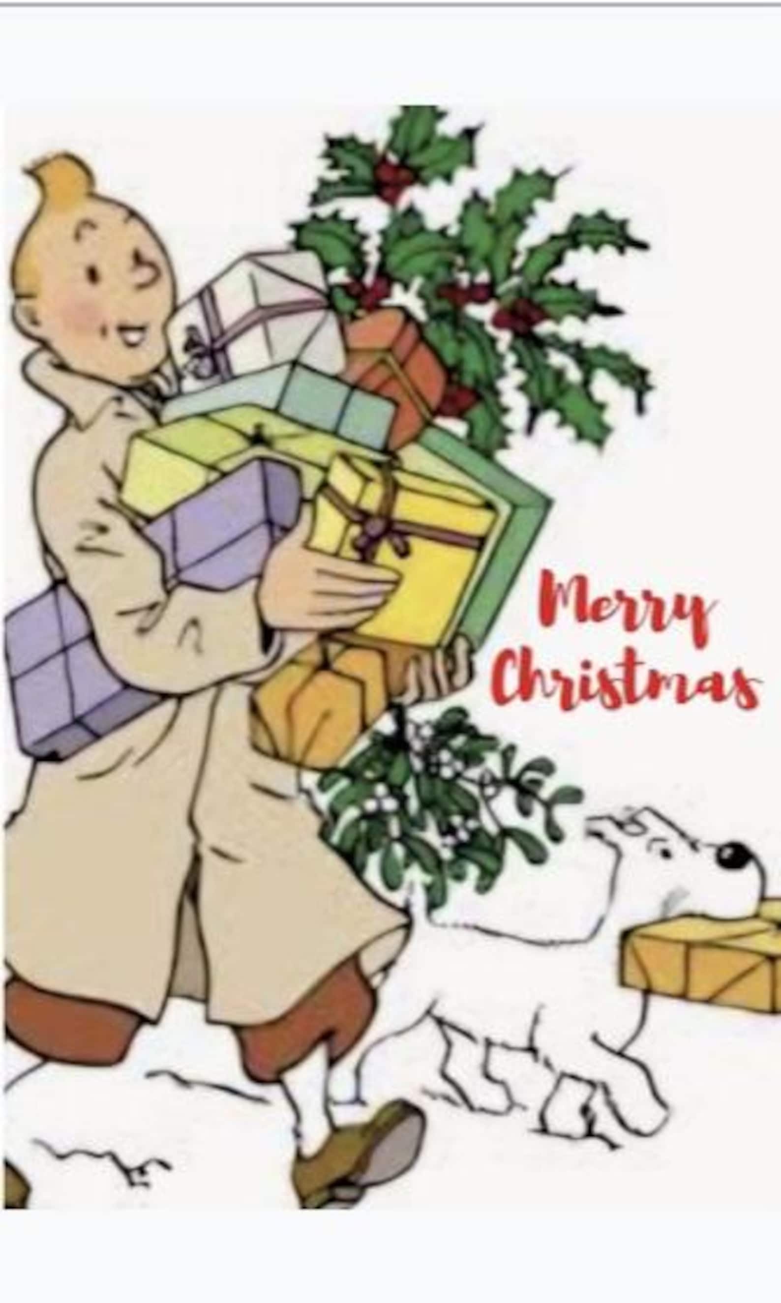 Tintin & Snowy Happy Birthday and Greetings Cards Gorgeous Tintin and ...