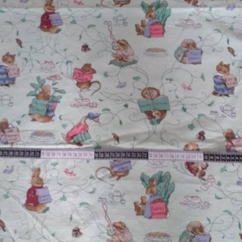Peter Rabbit Fabric 1950s & Various Vintage Beatrix Potter Fabrics ...