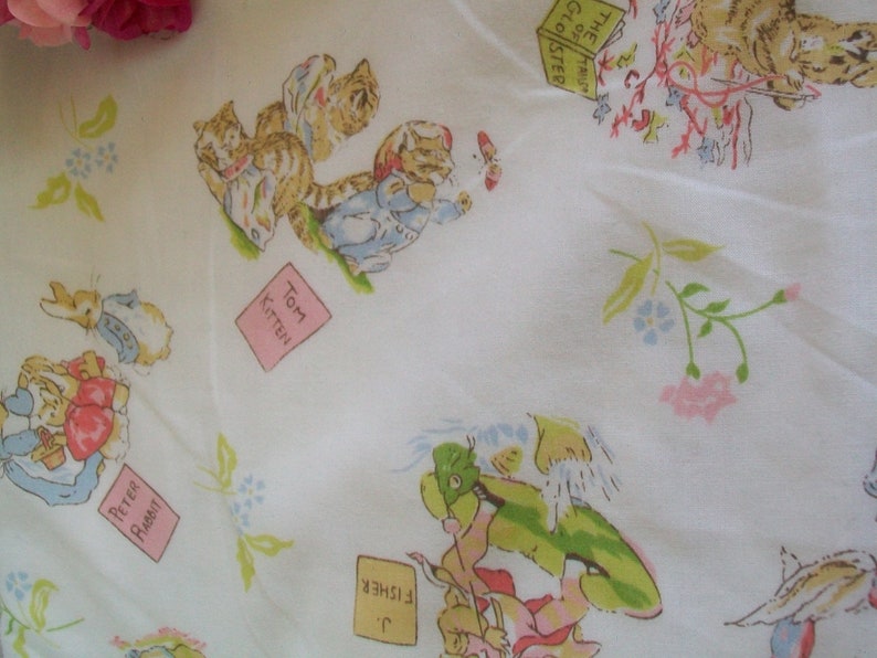 Peter Rabbit Fabric 3 Lovely Beatrix Potter Vintage Fabrics - Etsy ...