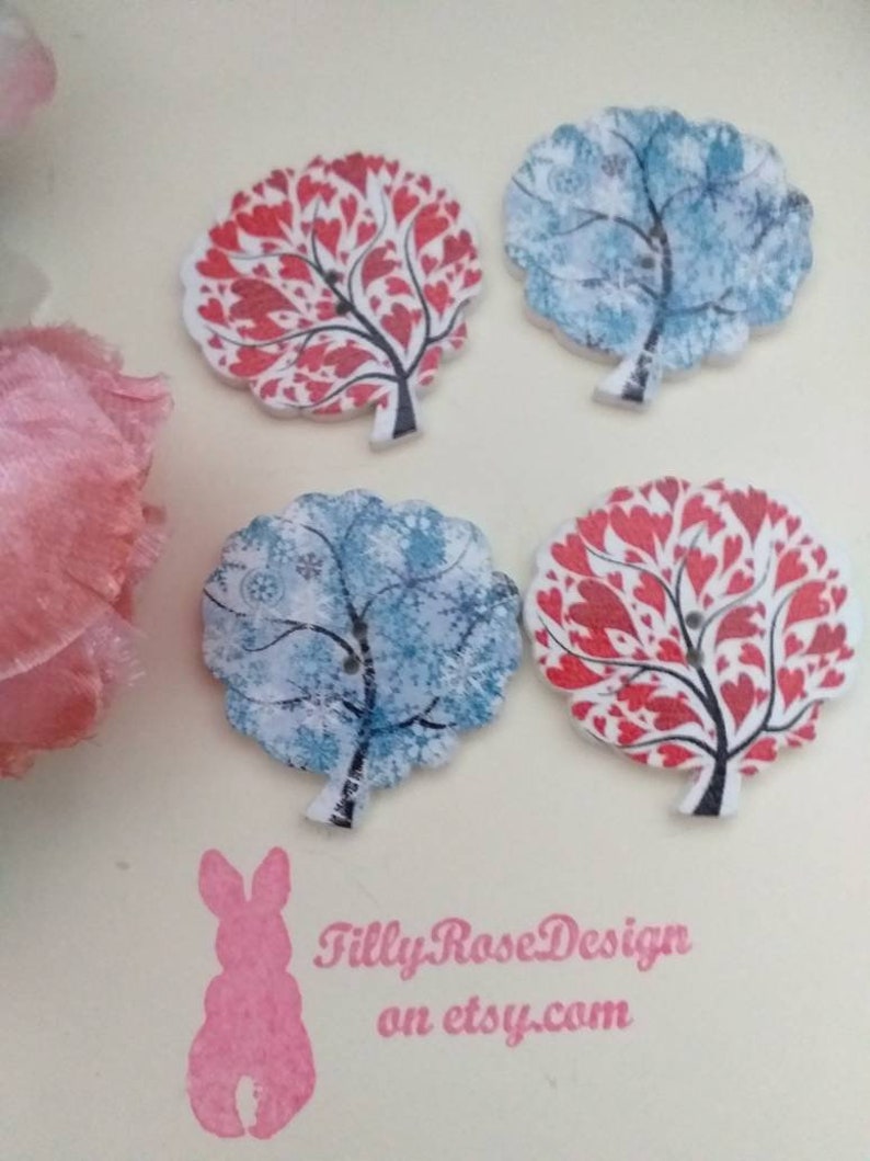 Buttons - Wooden Large Animal Buttons Pretty Handmade Buttons - 2 Hole ...