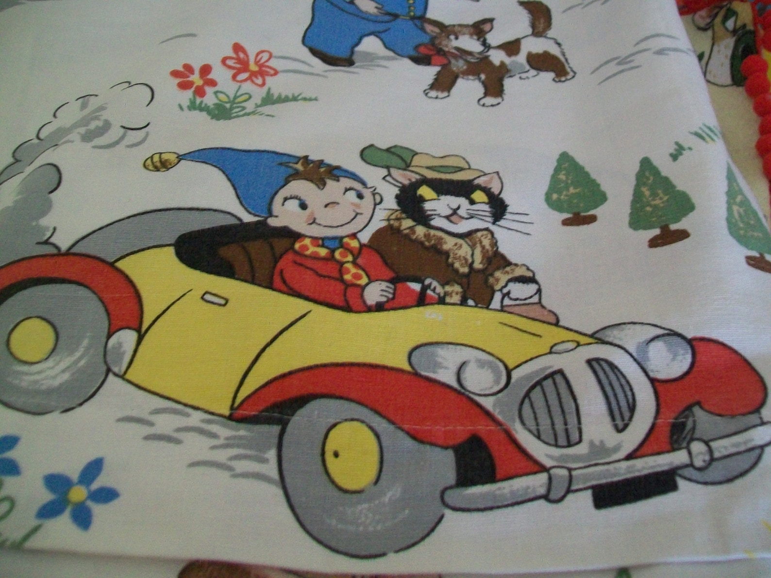 Noddy Fabric Vintage Noddy in Toy Land & Friends Fabric Good Quality ...