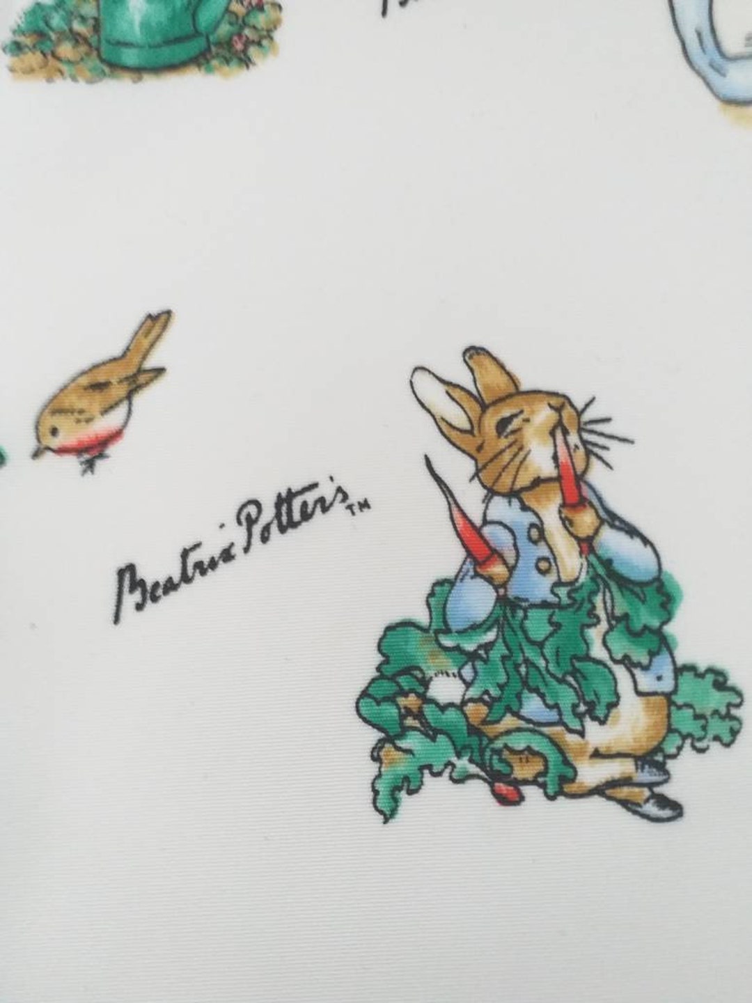 Peter Rabbit Fabric & Friends Various Vintage Beatrix Potter Fabric ...