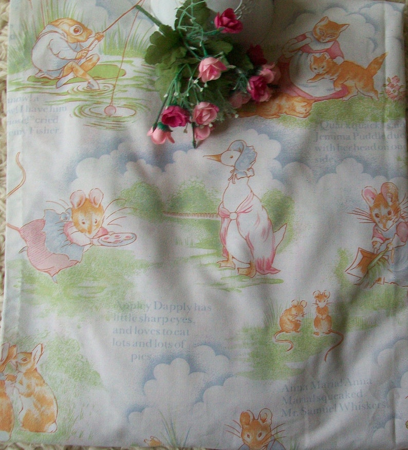 Peter Rabbit Fabric 3 Lovely Beatrix Potter Vintage Fabrics - Etsy Canada