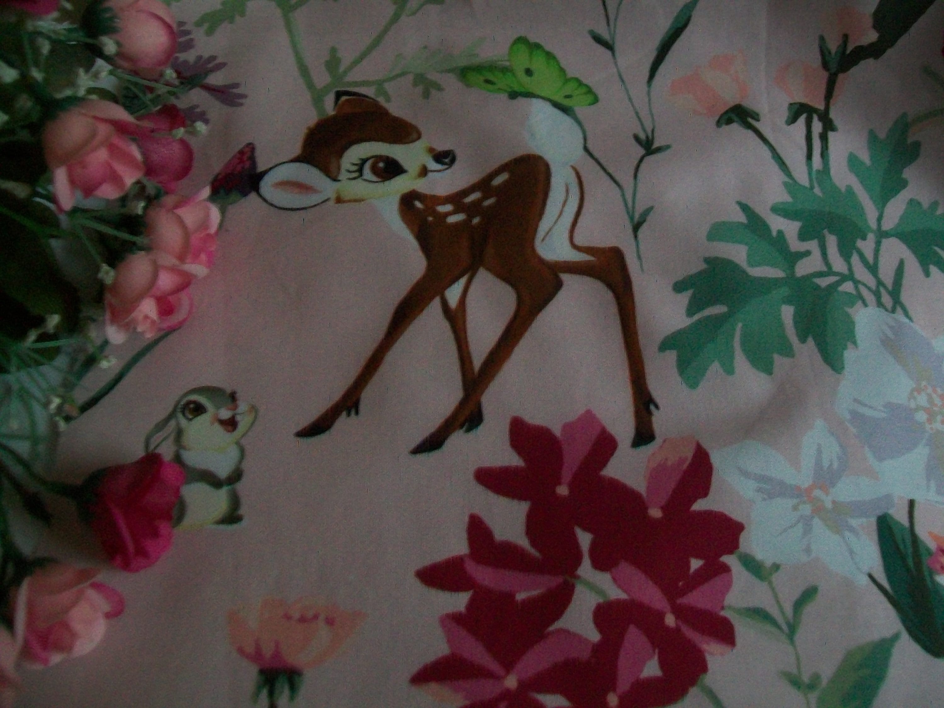 Bambi Fabric Vintage 1950s Bambi Walt Disney Productions Fabric Lovely ...