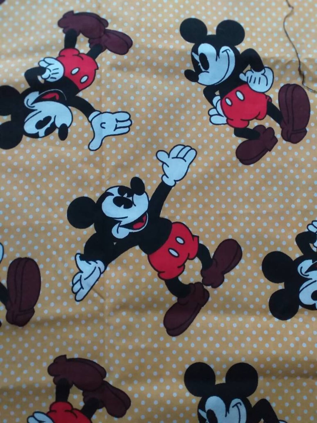 Mickey Mouse Fabric Vintage Walt Disney Mickey Mouse Fabric Gorgeous ...