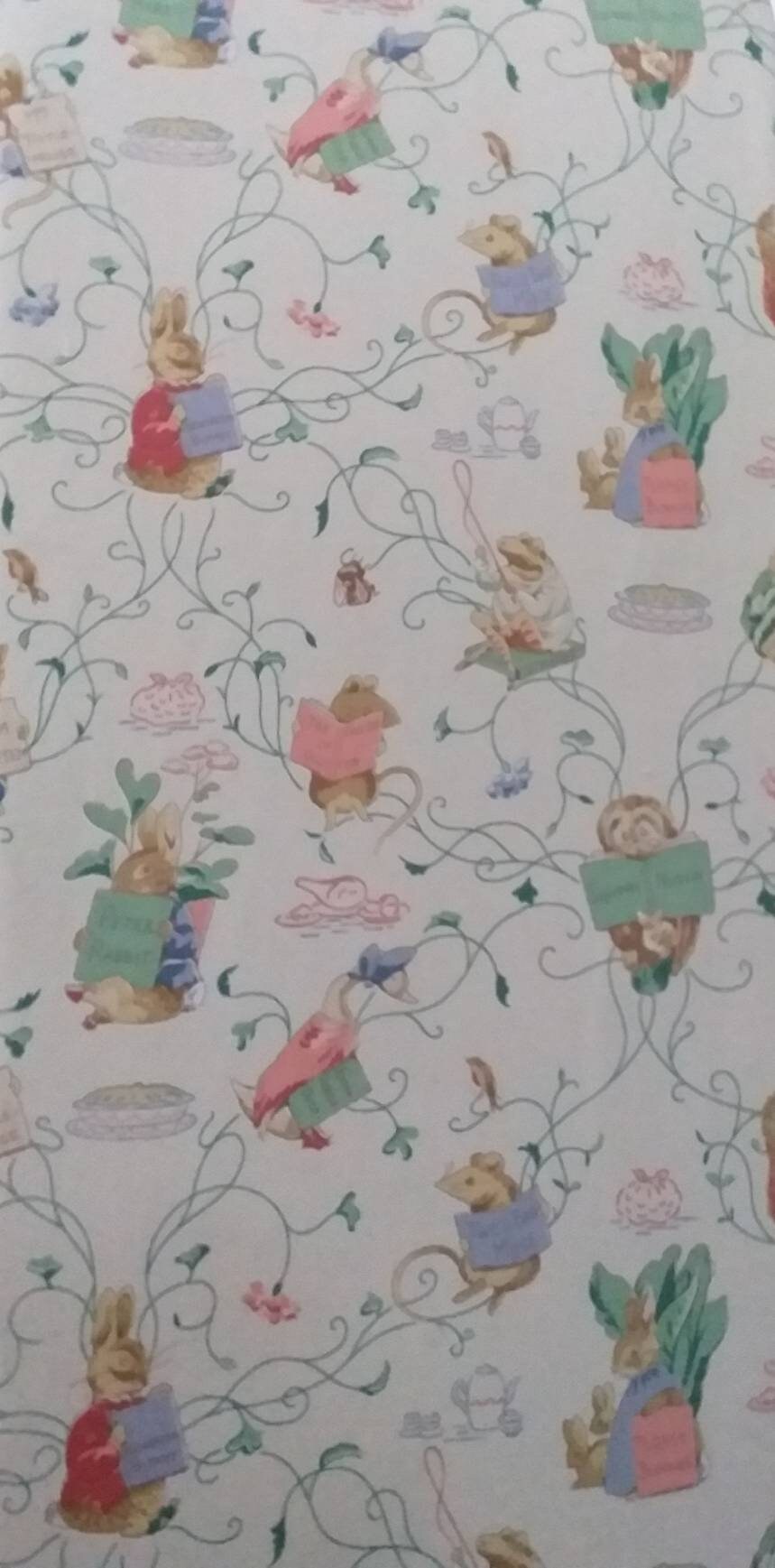 Beatrix Potter / Peter Rabbit Fabric 1950s Vintage Wonderful - Etsy UK