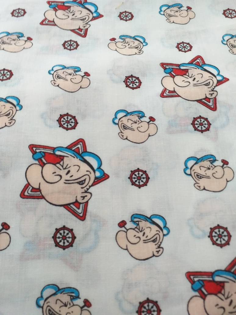 Popeye Fabric Vintage 1950s 1970's 1980s Excellent - Etsy