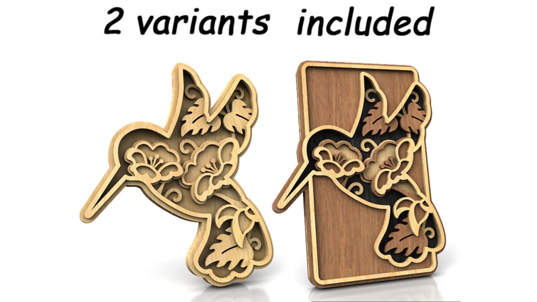 C231-hummingbird Scroll Saw Pattern pdf Dxf Svg Eps - Etsy
