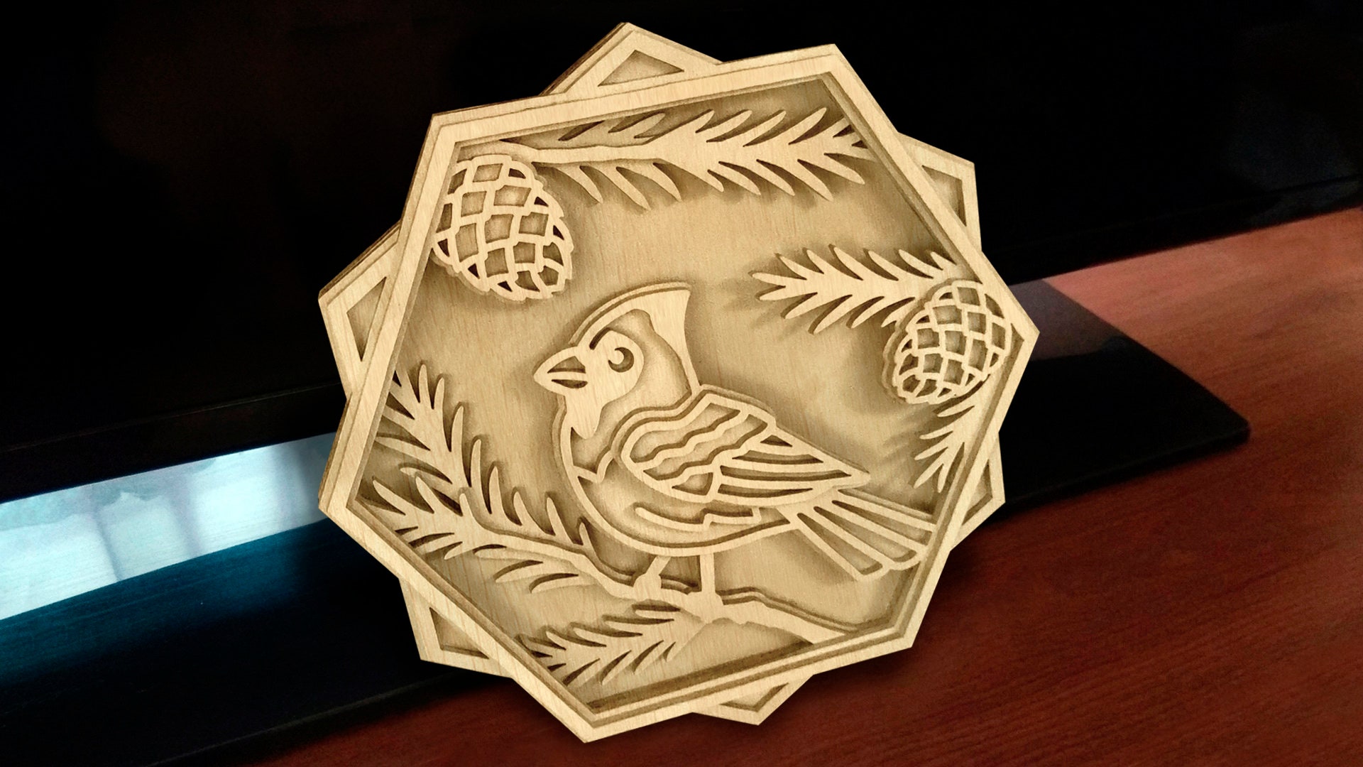 C185-cardinal Scroll Saw Pattern pdf Dxf Svg Eps | Etsy