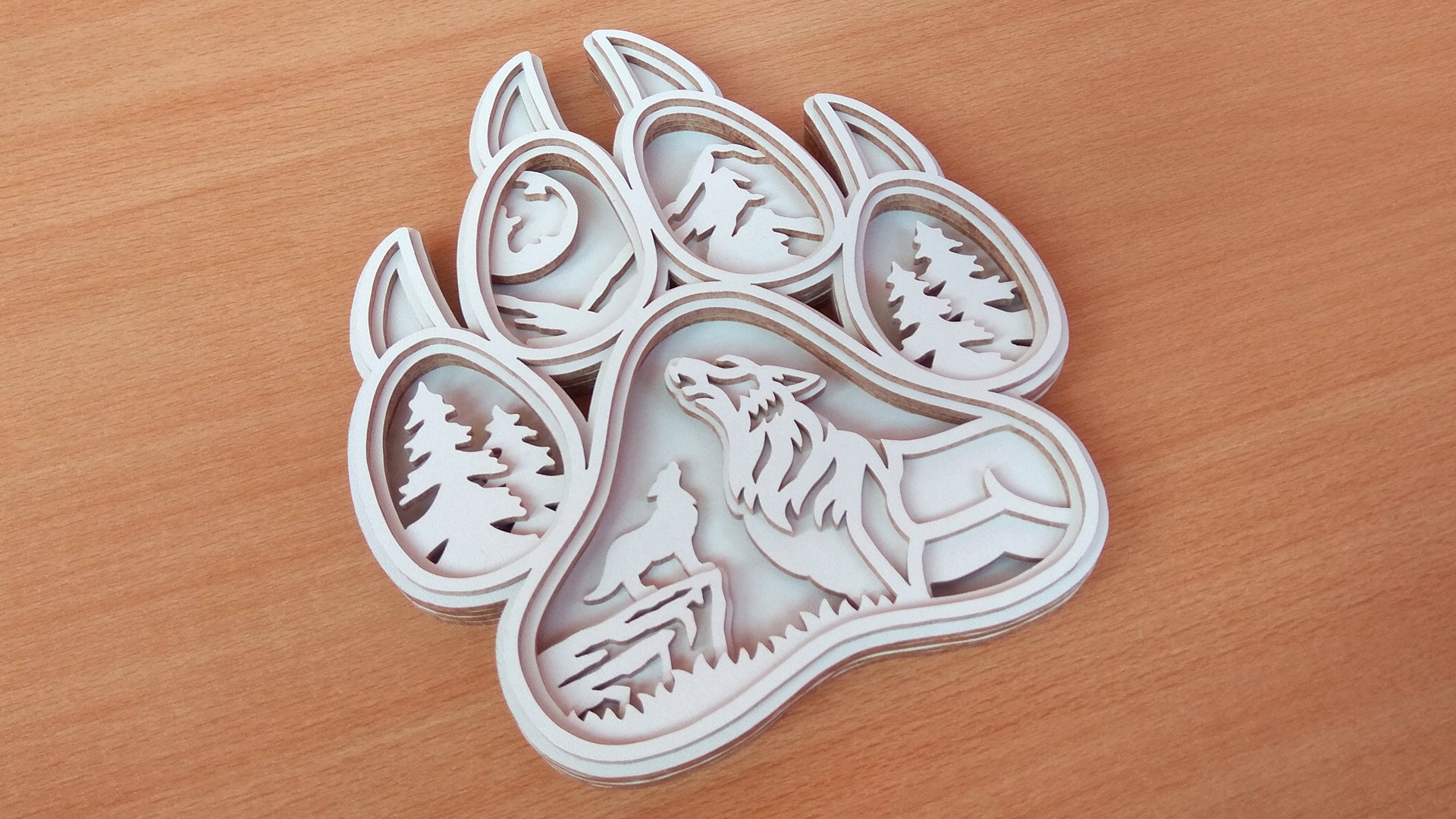 C138-wolf Scroll Saw Pattern pdf Dxf Svg Eps - Etsy Canada