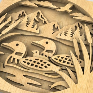 C244-loons - Scroll Saw Pattern (pdf, Dxf, Svg, Eps) - Etsy