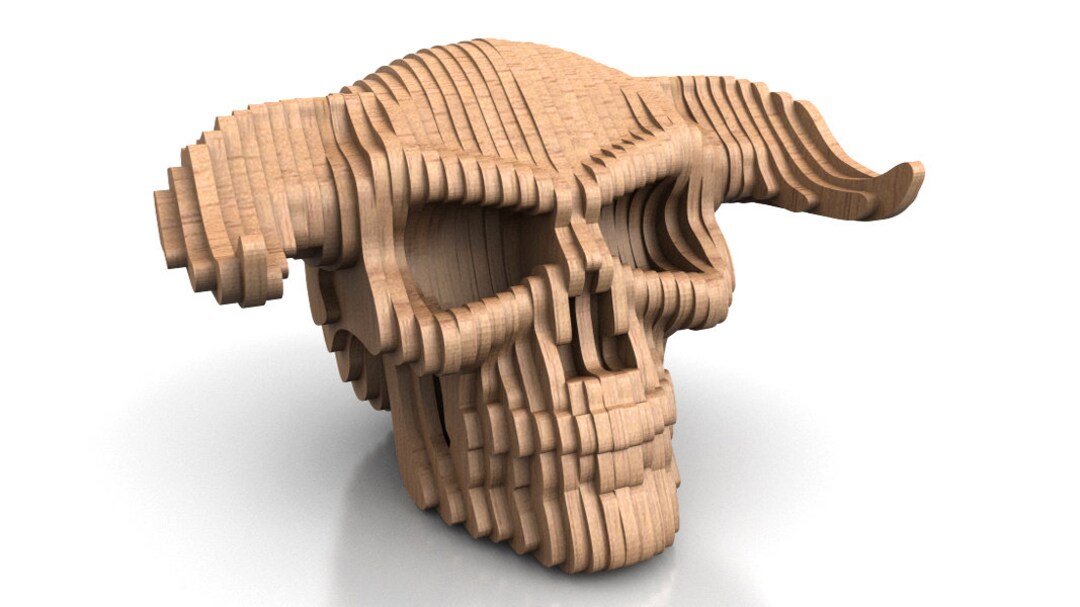 C232-devil Skull Scroll Saw Pattern pdf Dxf Svg Eps - Etsy