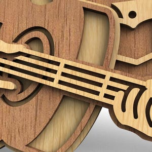 C234-country Music - Scroll Saw Pattern (pdf, Dxf, Svg, Eps) - Etsy