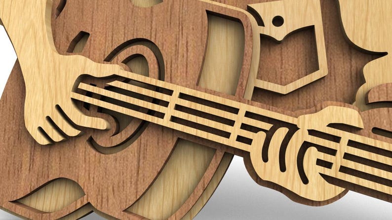 C234-country Music - Scroll Saw Pattern (pdf, Dxf, Svg, Eps) - Etsy UK