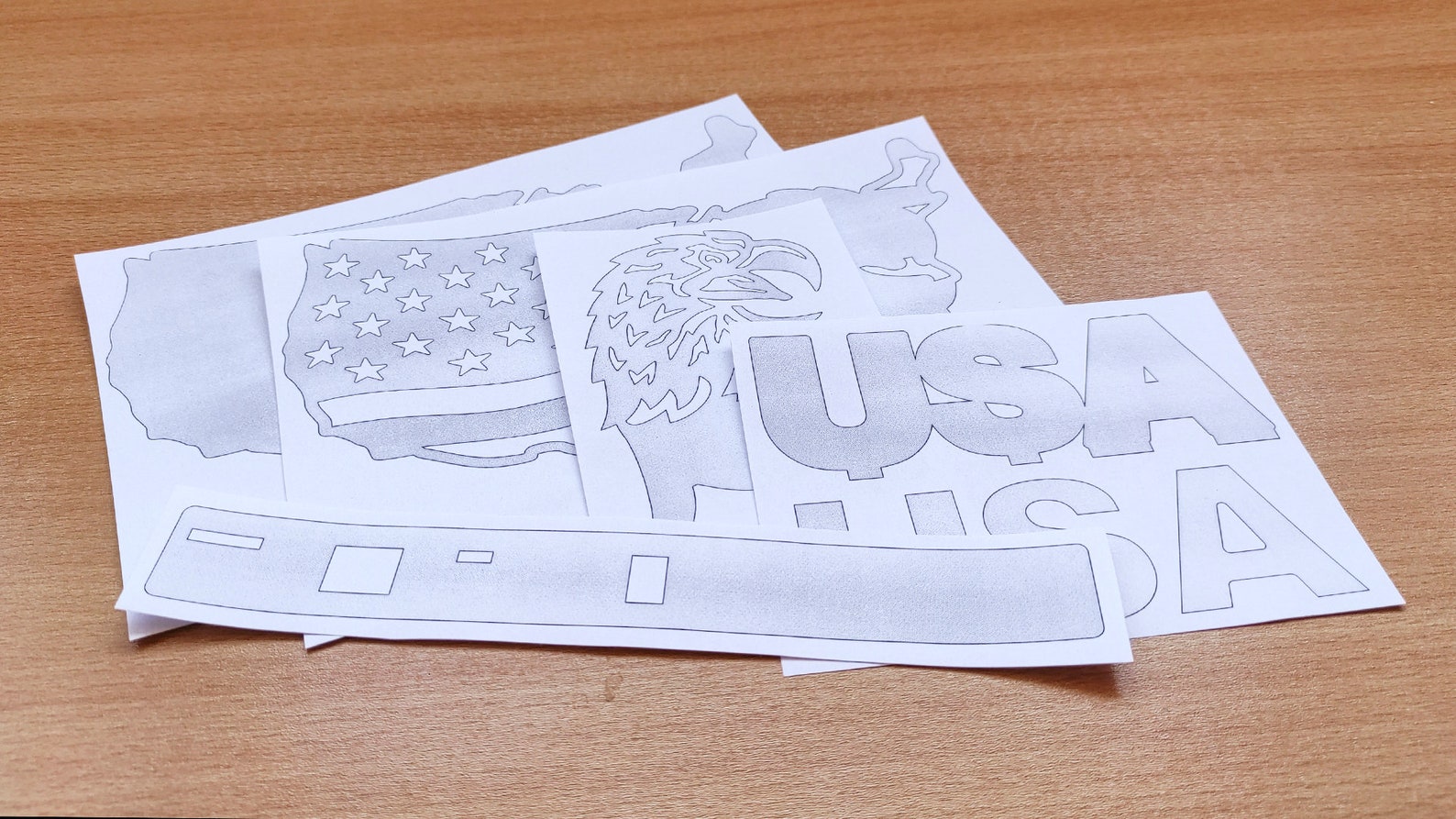 C177-eagle-flag - Scroll Saw Pattern (pdf, Dxf, Svg, Eps) - Etsy