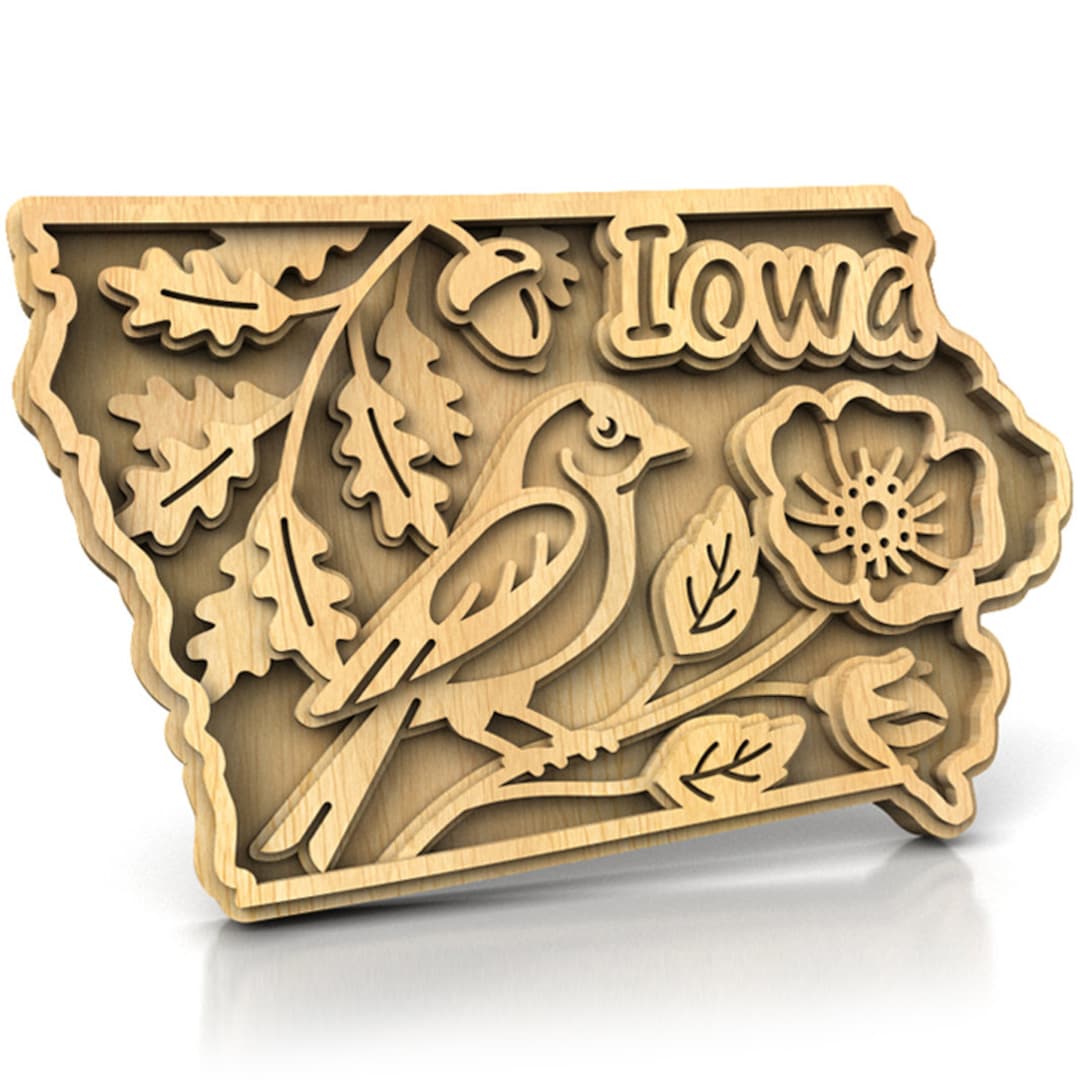 C240-iowa - Scroll Saw Pattern (pdf, Dxf, Svg, Eps) - Etsy