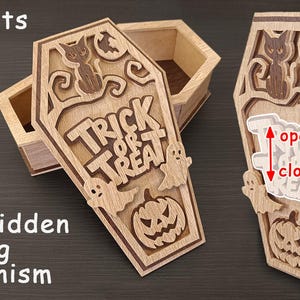 C262-halloween Box - Scroll Saw Pattern (pdf, Dxf, Svg, Eps) - Etsy