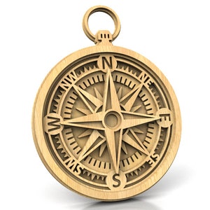 C239-compass - Scroll Saw Pattern (pdf, Dxf, Svg, Eps) - Etsy
