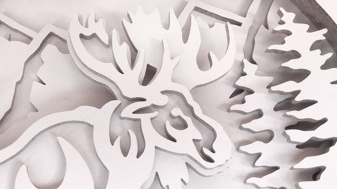 C123-moose Scroll Saw Pattern pdf Dxf Svg Eps | Etsy