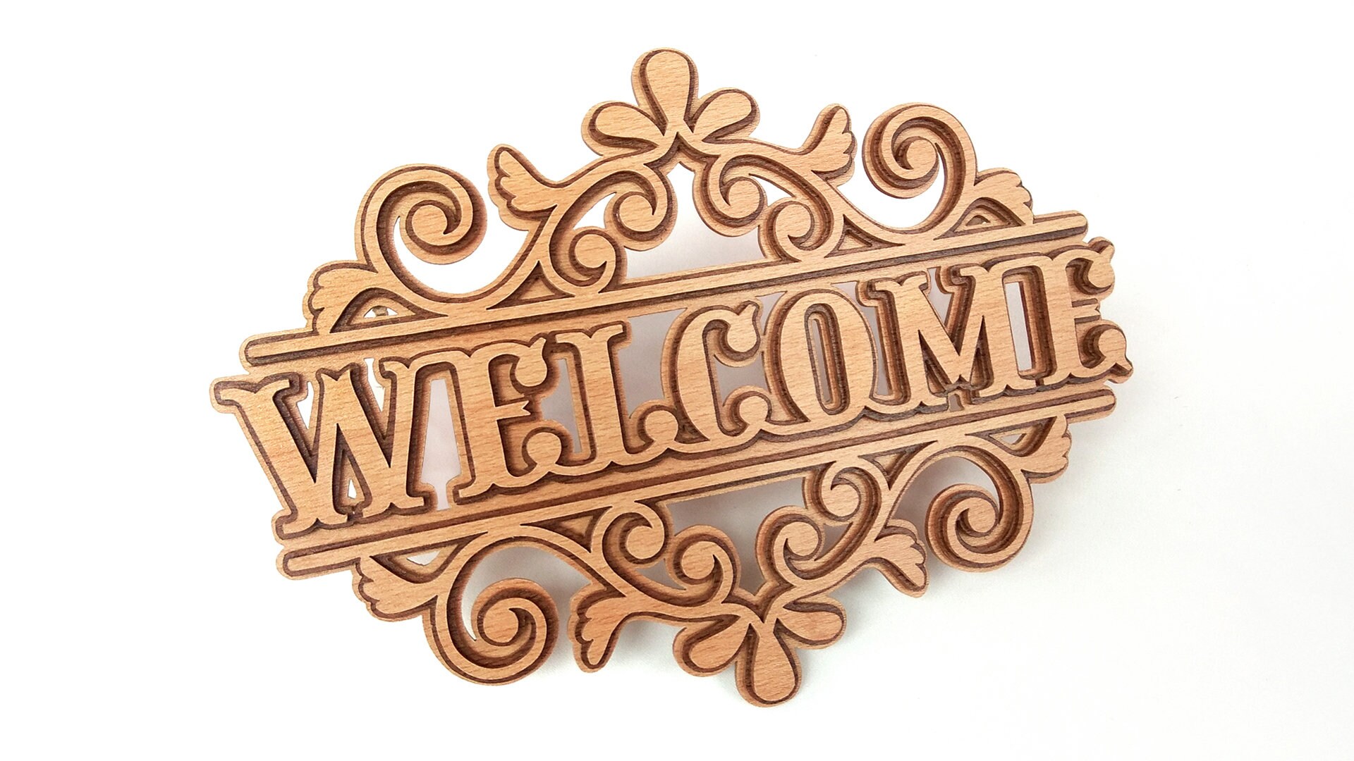 C101-welcome Scroll Saw Pattern pdf Dxf Svg Eps - Etsy