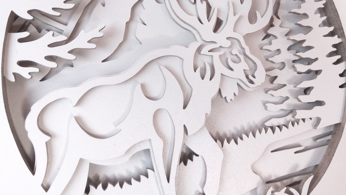 C123-moose Scroll Saw Pattern pdf Dxf Svg Eps | Etsy