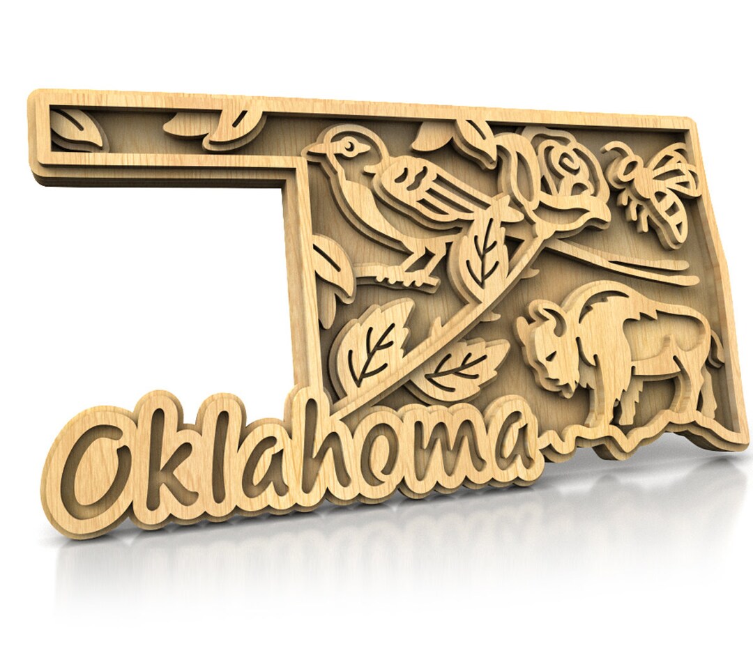 C240-oklahoma - Scroll Saw Pattern (pdf, Dxf, Svg, Eps) - Etsy