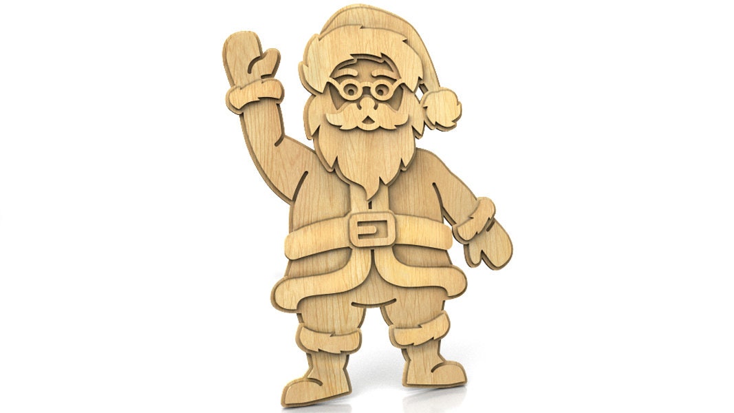 C217-santa Scroll Saw Pattern pdf Dxf Svg Eps - Etsy