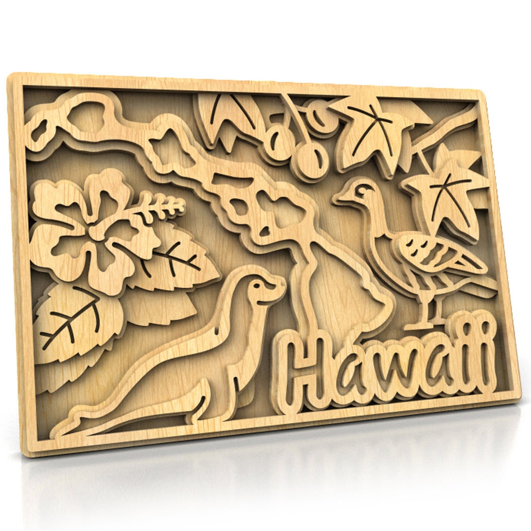 C240-hawaii - Scroll Saw Pattern (pdf, Dxf, Svg, Eps) - Etsy