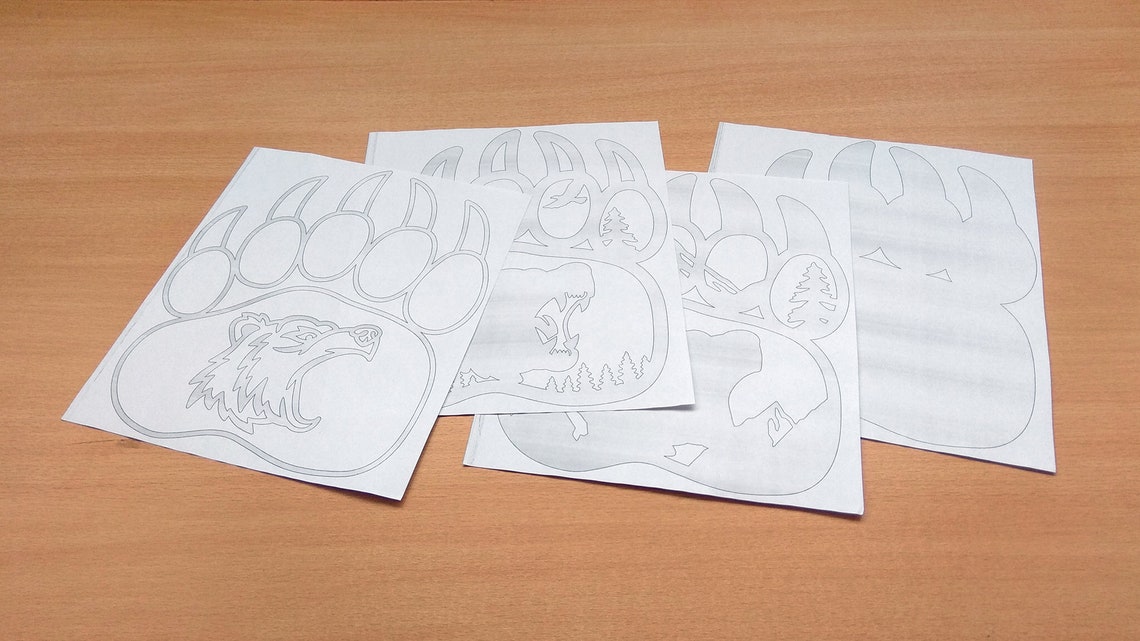 C142-bear Scroll Saw Pattern pdf Dxf Svg Eps - Etsy