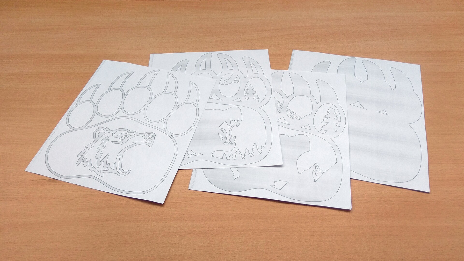 C142-bear - Scroll Saw Pattern (pdf, Dxf, Svg, Eps) - Etsy UK