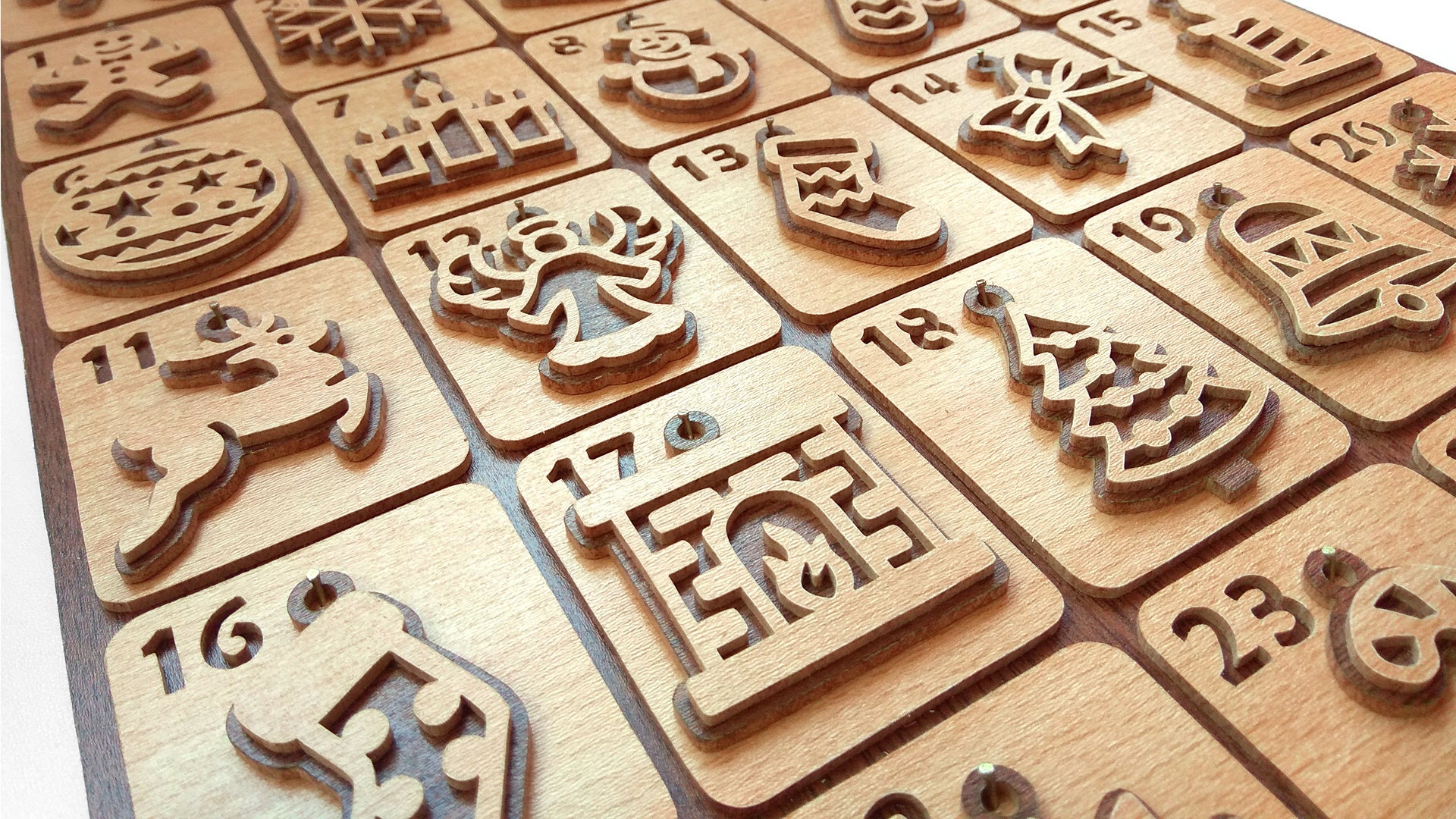C137-christmas Calendar - Scroll Saw Pattern (pdf, Dxf, Svg, Eps) - Etsy UK
